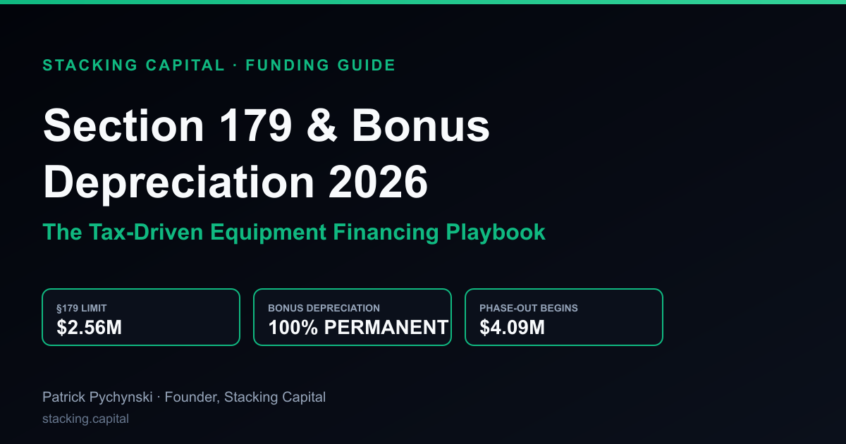 Section 179 and Bonus Depreciation 2026: The Complete Tax-Driven ...