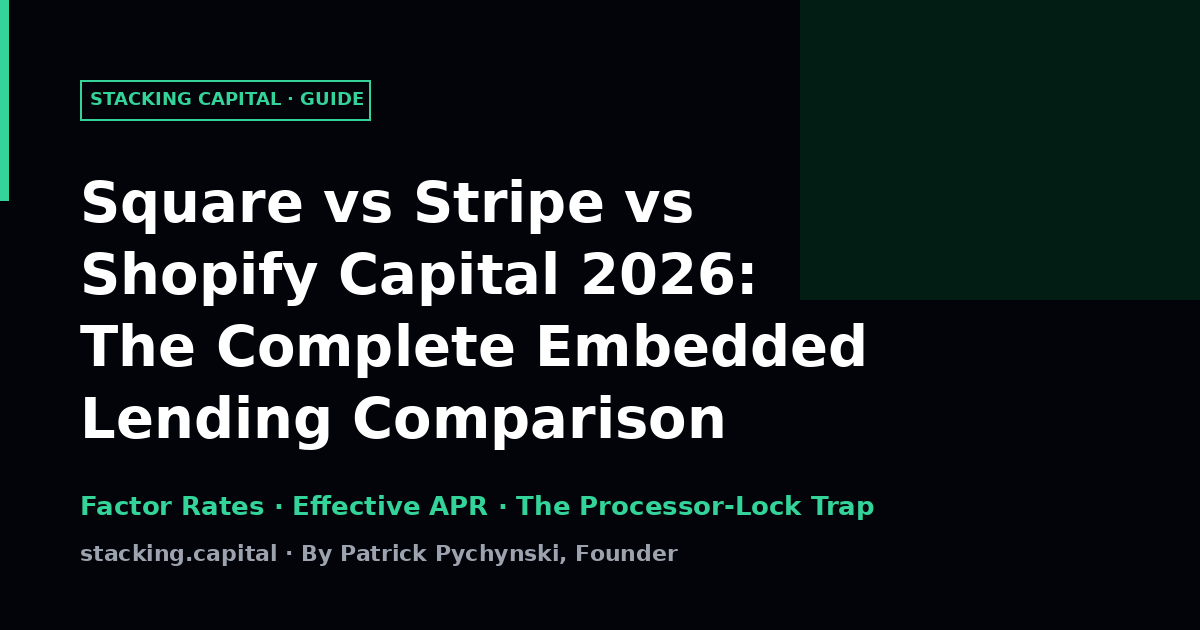 Square Capital vs Stripe Capital vs Shopify Capital 2026: The Complete ...